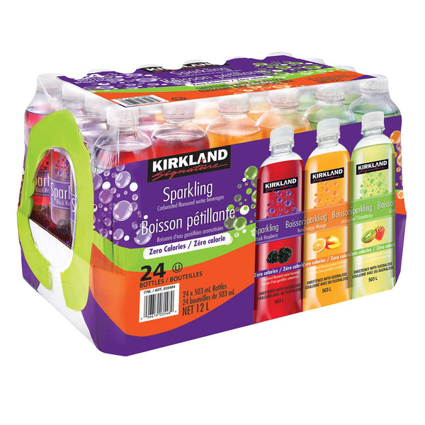 KS Sparkling Carbonated Flavored Waters Zero Calories, 24 x 503 mL | Comfort.to