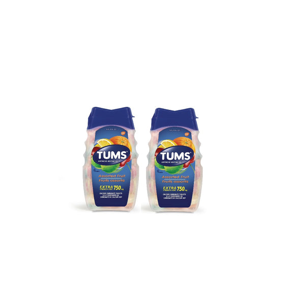 Tums Extra Strength Antacid Calcium Supplement, 2 x 200 tablets ...