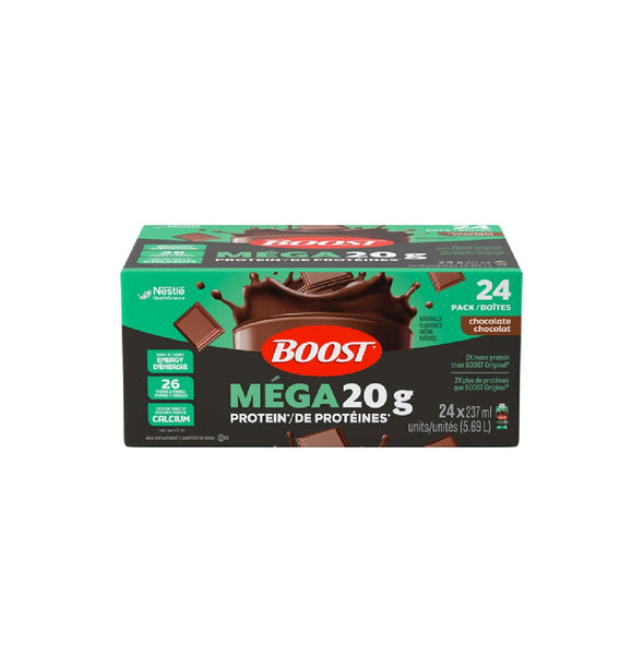Boost Mega Protein Chocolate shake, 24 x 237 ml | Comfort.to