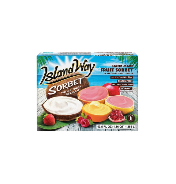 Island Way Assorted Fruit Sorbet, 1024 mL | Comfort.to