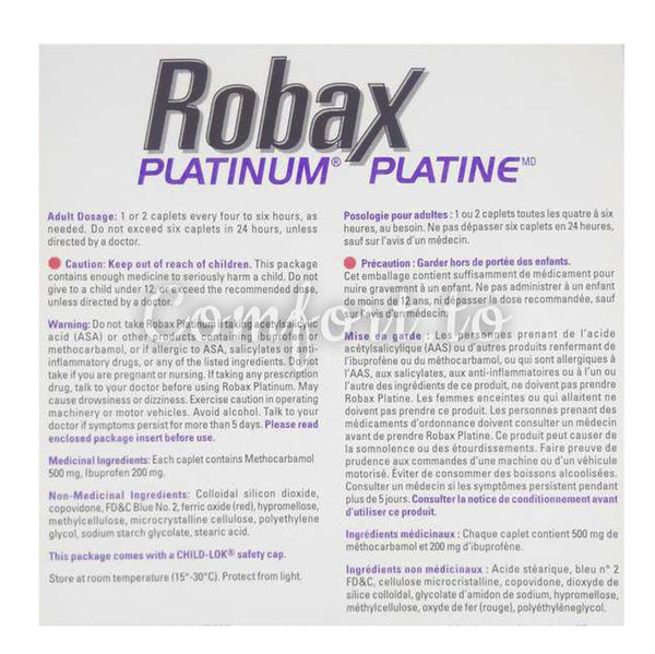 Robax Platinum Value Size, 102 caplets | Comfort.to